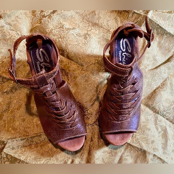 Sbicca | Shoes | Sbicca Vintage Collection Wooden Heeled Platform ...